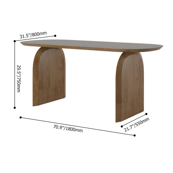 Millwood Pines Cowden 70.9" Solid Wood Dining Table & Reviews | Wayfair