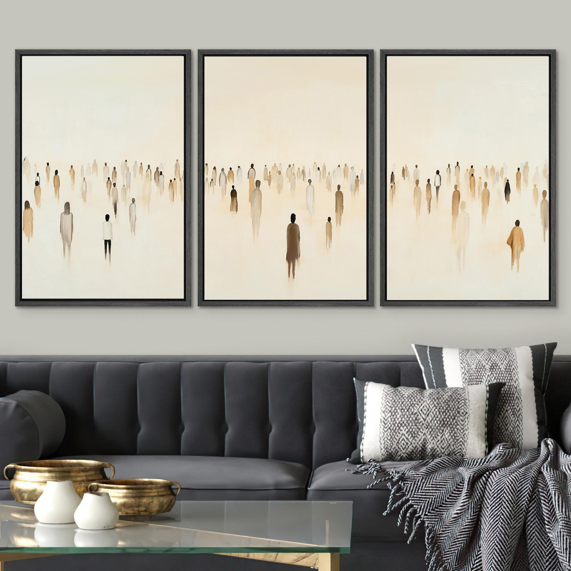 IDEA4WALL Religious Minimalist People Silhouettes Artwork, Abstract ...