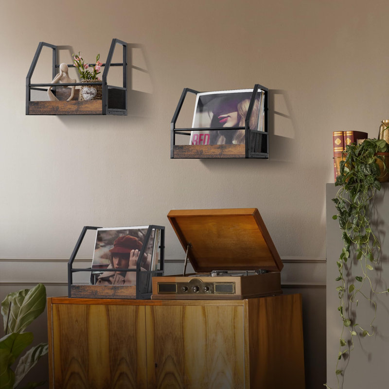 One Allium Way® 1-Pack Vinyl Record Storage, Wall-Mount Stackable ...