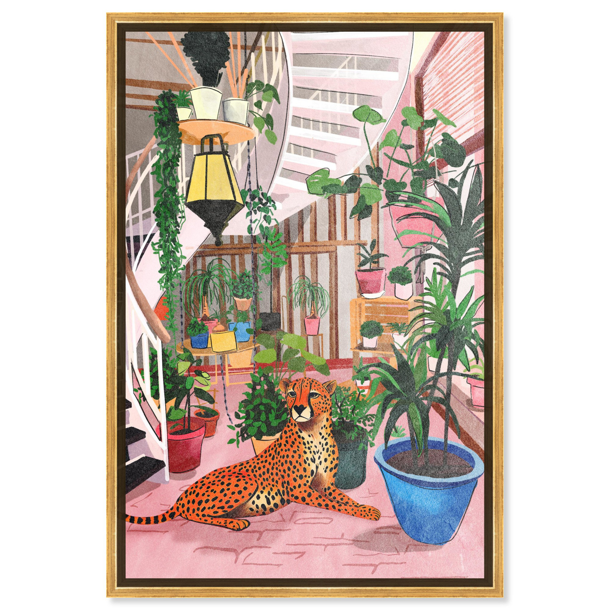 Art Remedy Terrace Exotic Plants Canvas Jungle Bathroom Art by Art ...