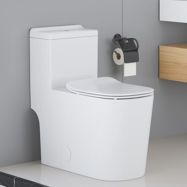 KDK HOME Torando Toilet One Piece Modern Toilet Dual Flush Siphon | Wayfair