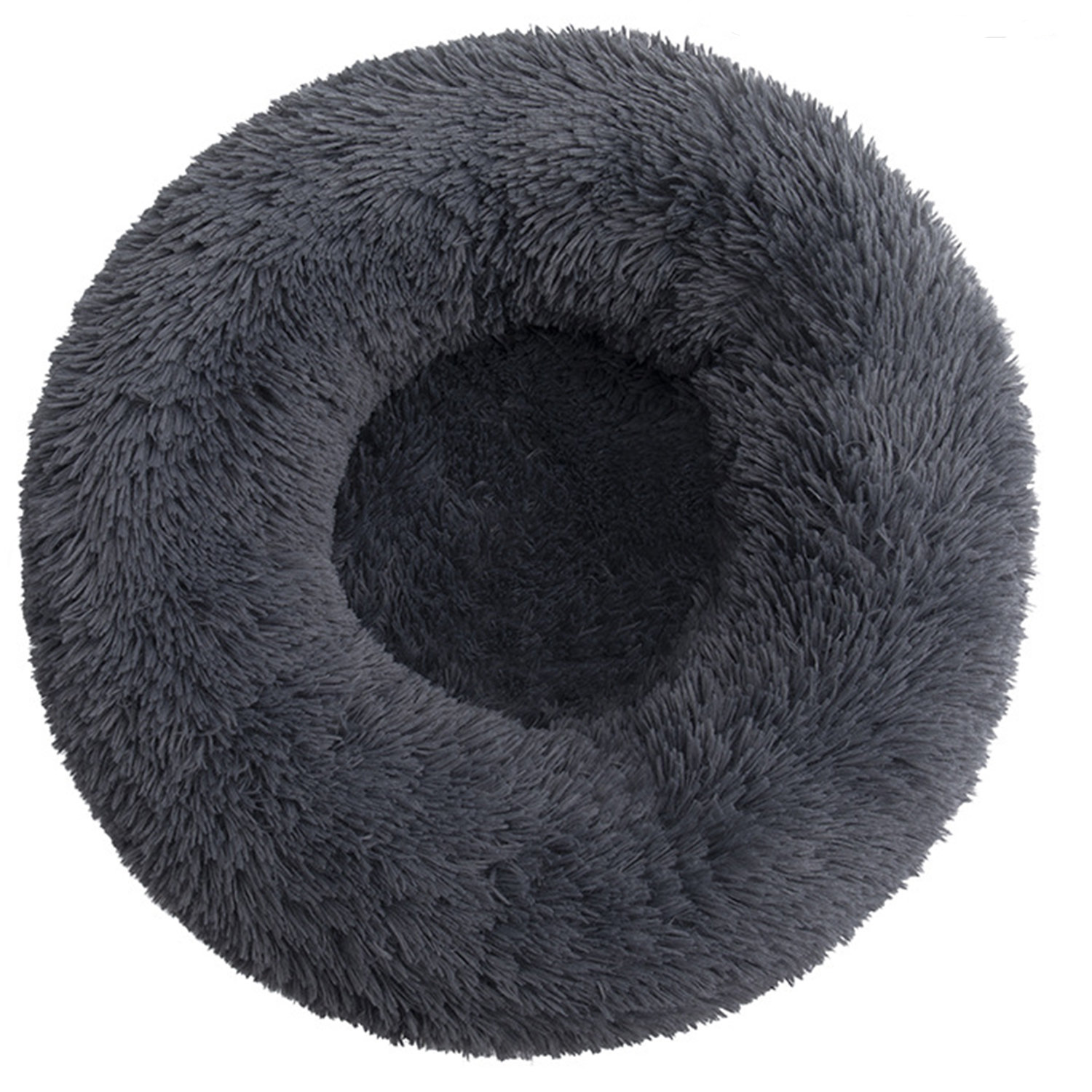 Tucker Murphy Pet™ Calming Dog Cat Donut Bed Washable Anti-anxiety Fluffy Plush Faux Fur Pet Bed ...