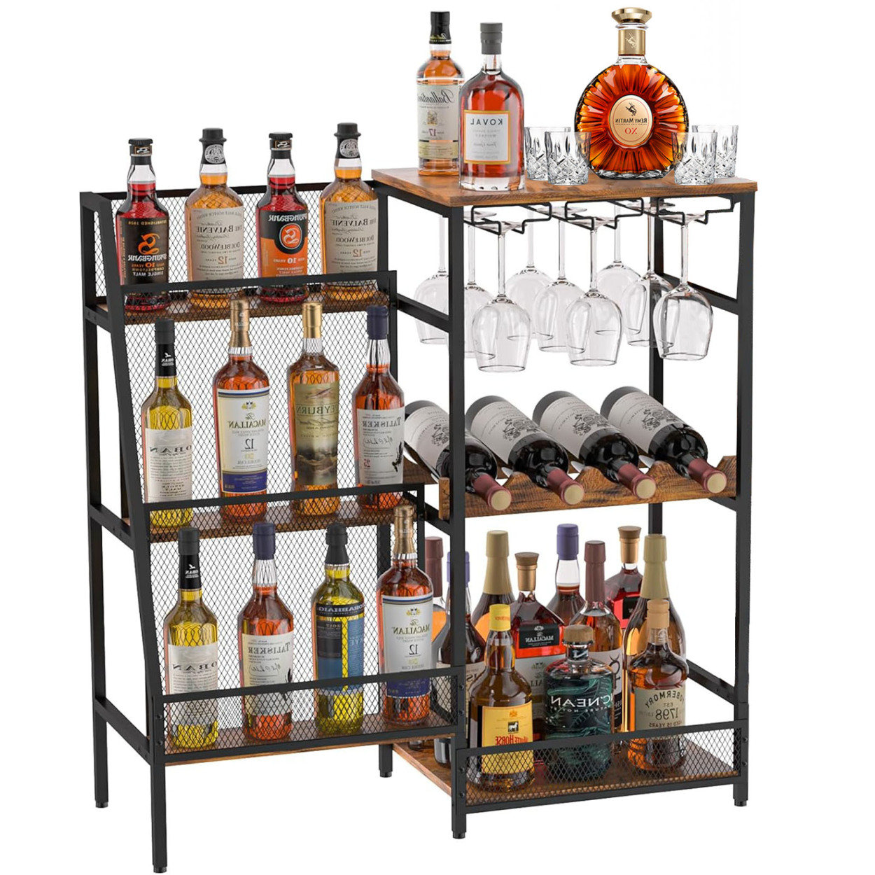 Ophelia & Co. Modern Versatile Liquor Stand For Home Bar, Wine Rack ...