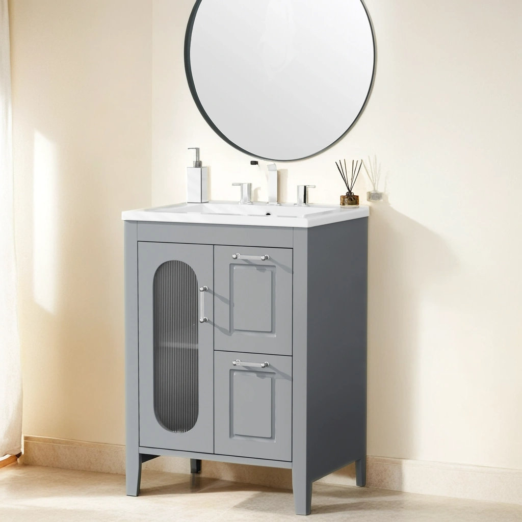 Ebern Designs Ahlaya 24" Single Bathroom Vanity Set | Wayfair