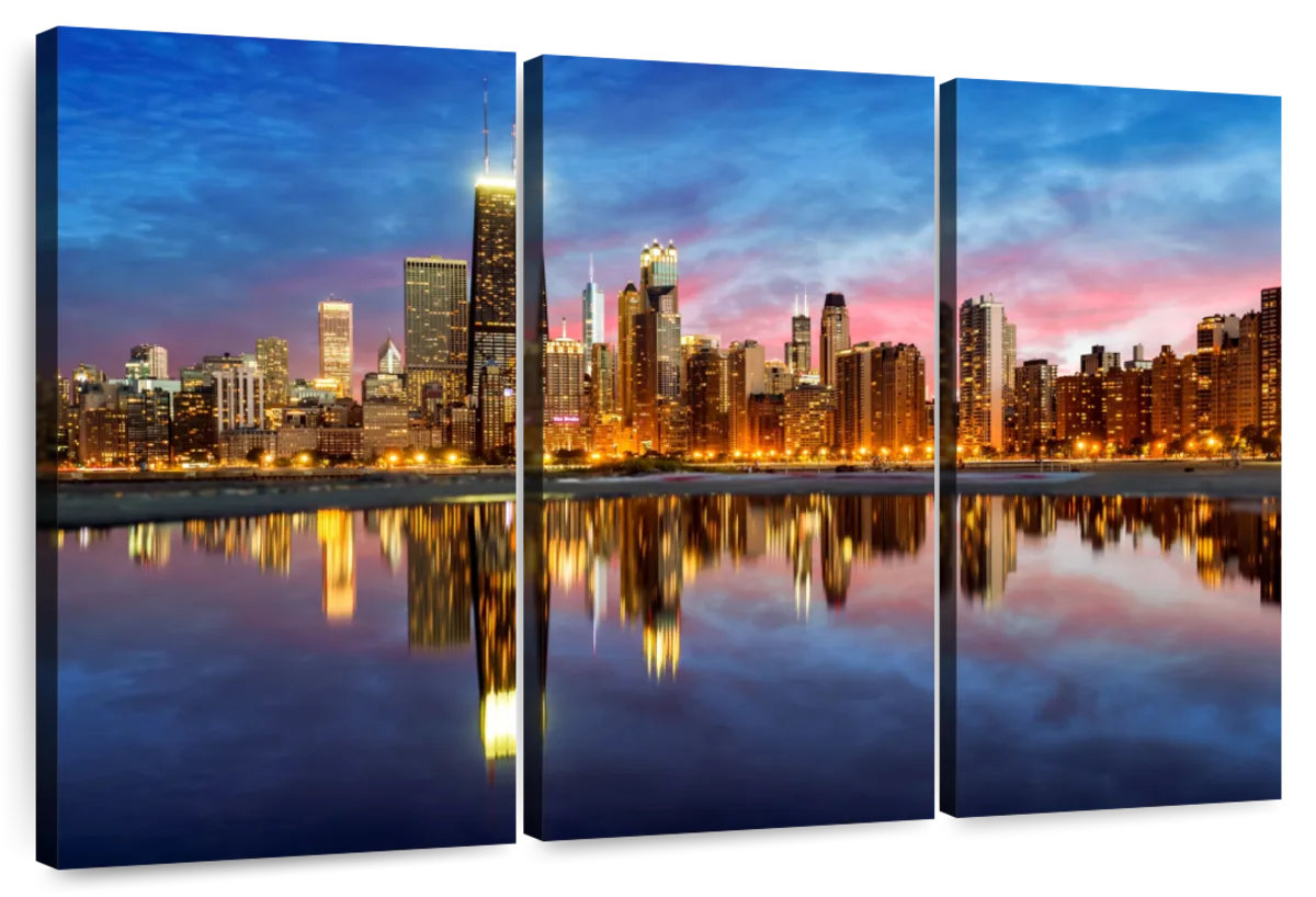 Ebern Designs Hannes Chicago Skyline Lights | Wayfair