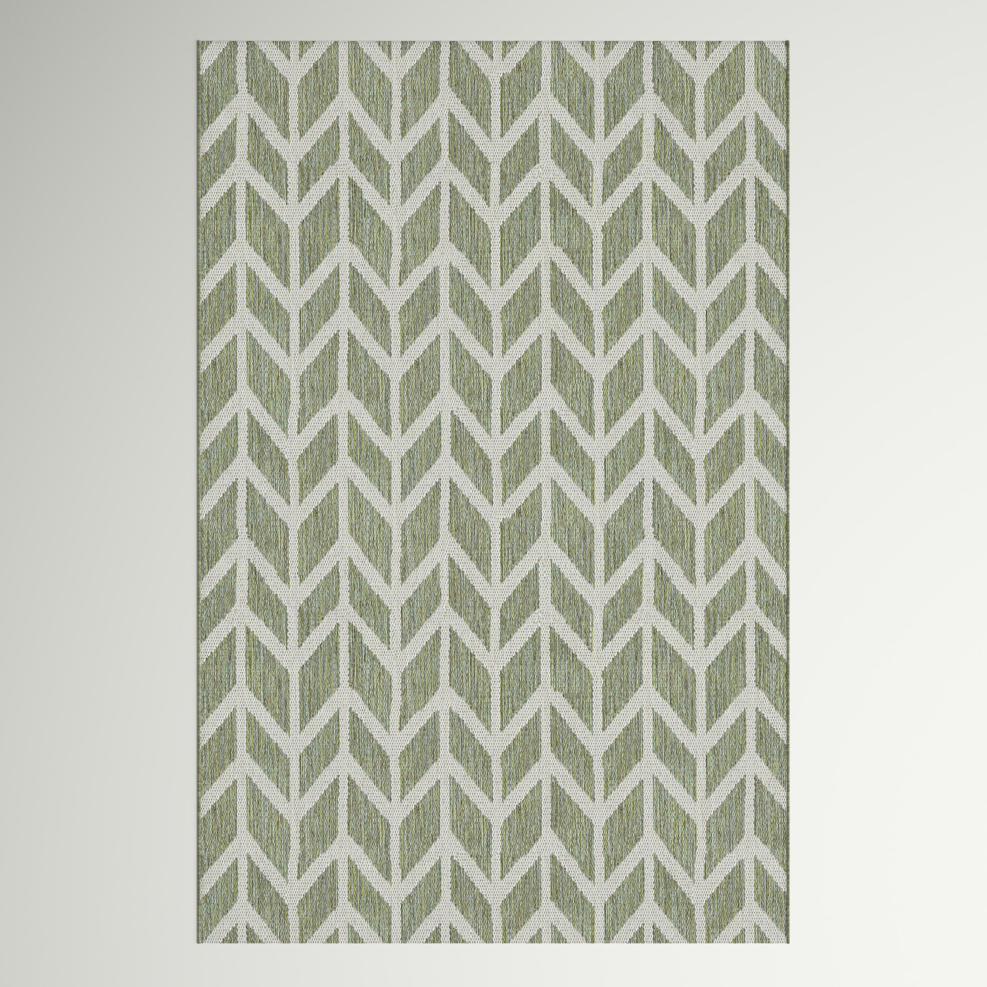 Sol 72 Outdoor™ Matthes Chevron Sage Green Champagne Indoor Outdoor ...