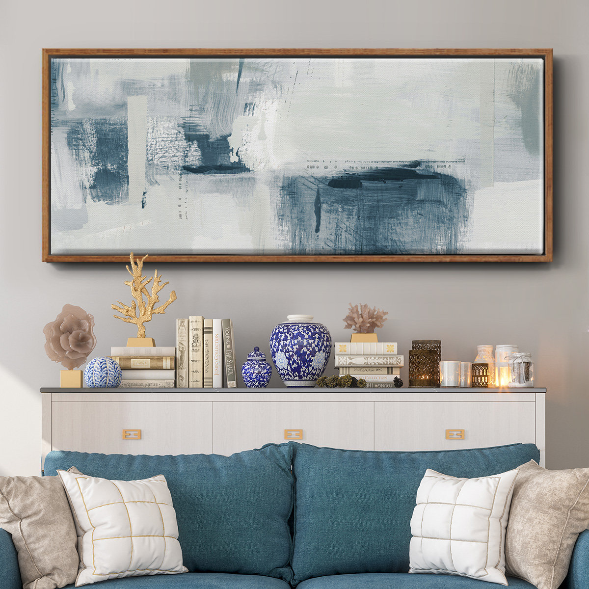 Wexford Home Blue Tides- Framed Canvas | Wayfair