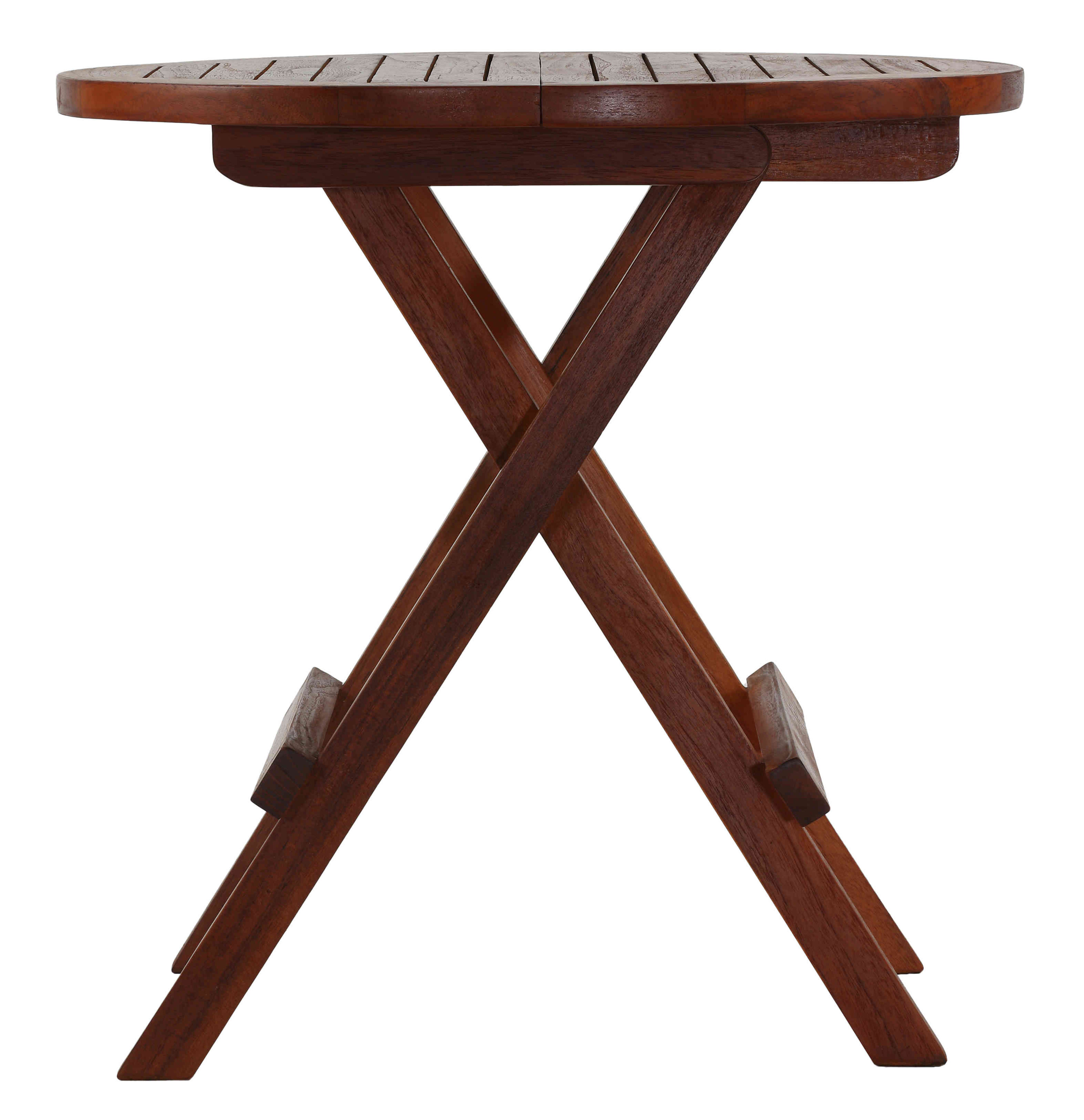 Gracie Oaks Magdy Folding Teak Side Table & Reviews | Wayfair