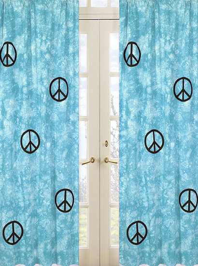 Sweet Jojo Designs Peace Window Curtain Panels | Wayfair