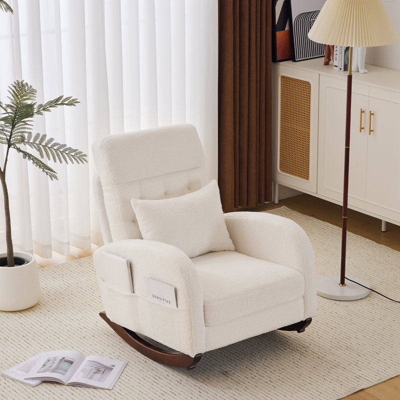 George Oliver Upholstered Teddy Rocking Chair | Wayfair