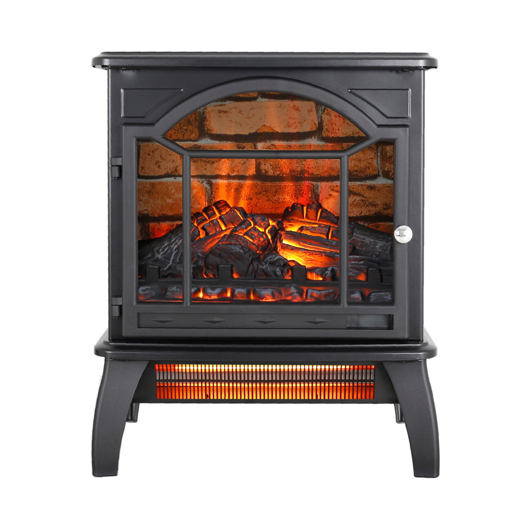 Winston Porter 18" 3D Flame Quartz Stove | Wayfair