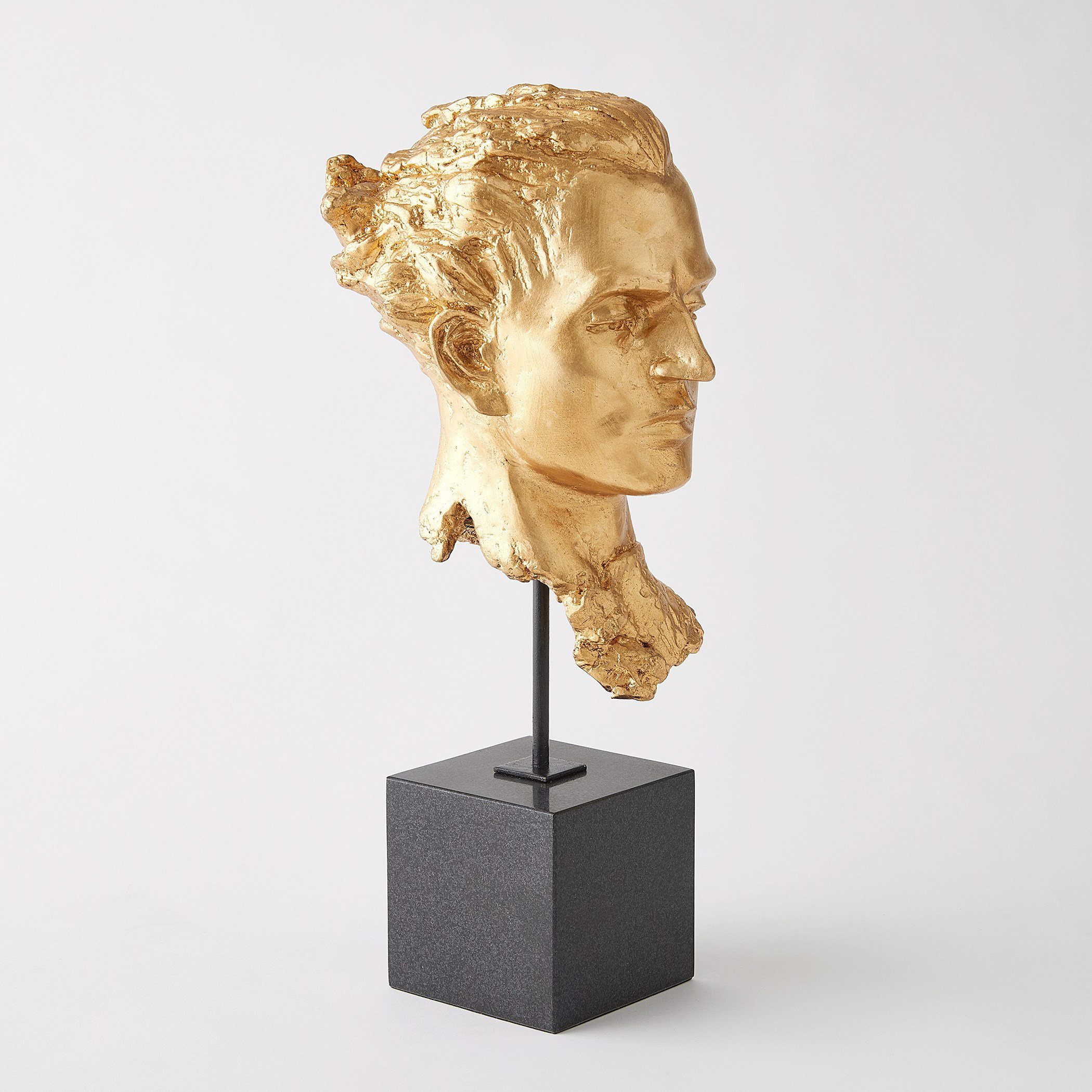 Global Views Gilded Portrait Sculpture-Gold Leaf | Perigold