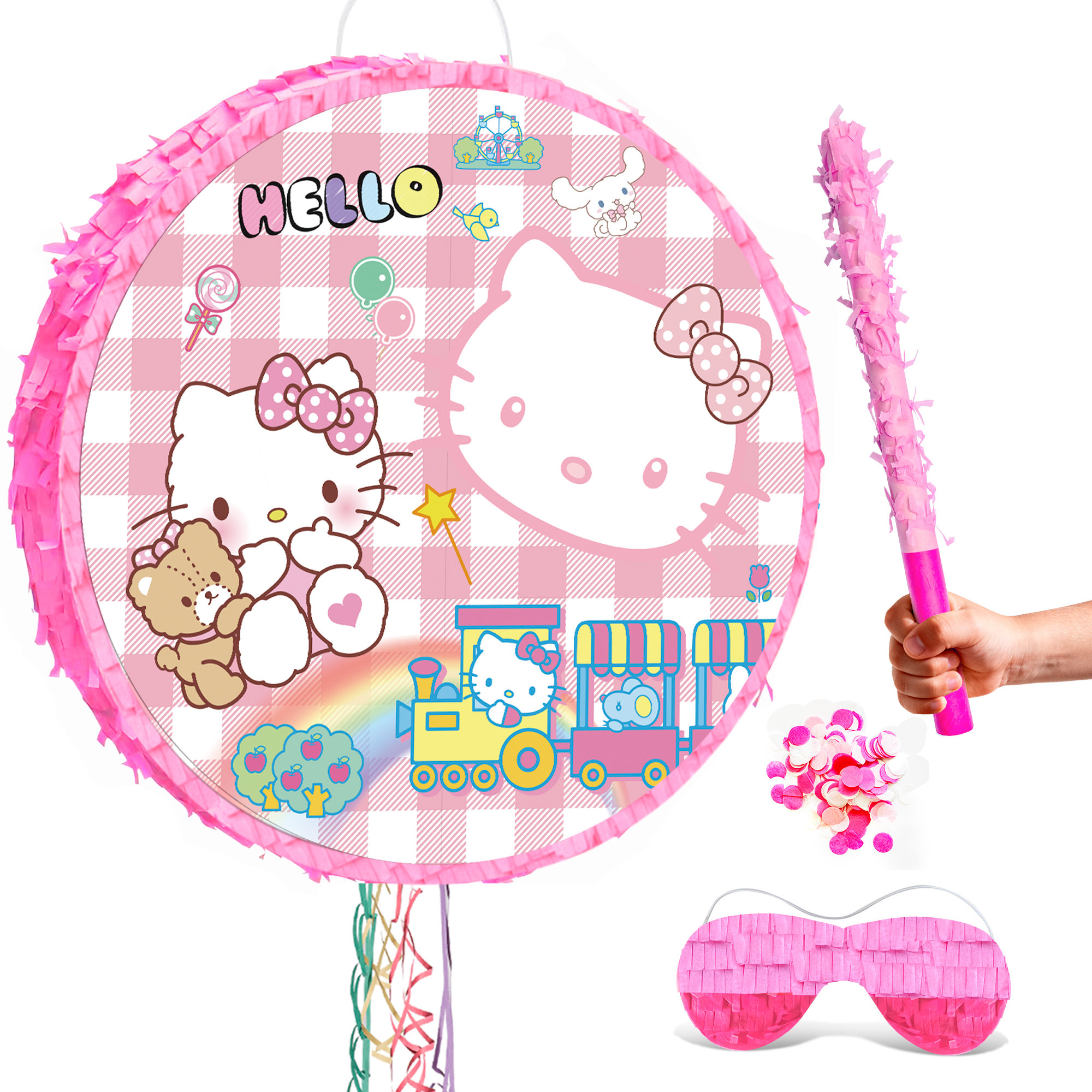 Everly Quinn Hello Kitty Pinata, Hello Kitty Themed Pinata Set ...