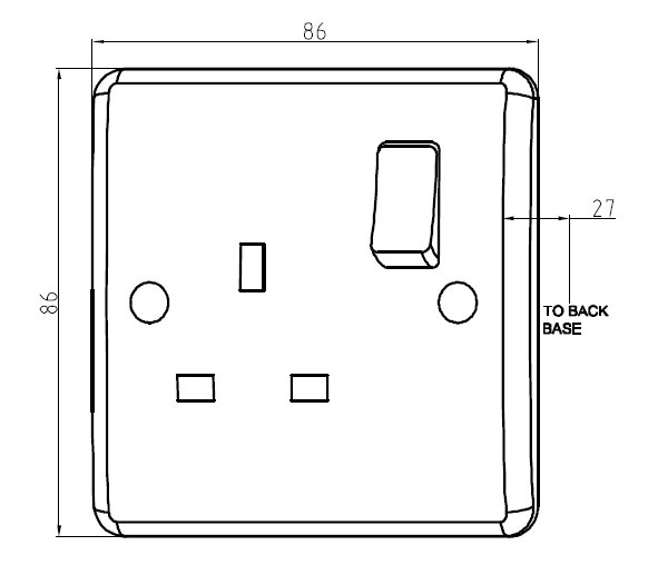Symple Stuff 13A 1G SP Switched Socket - ASTA Approved | Wayfair.co.uk