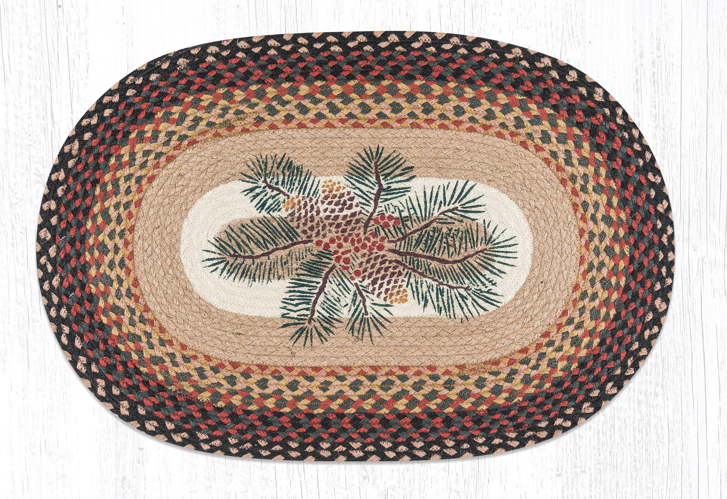 Earth Rugs Pinecone Red Berry Printed Area Rug & Reviews - Wayfair Canada