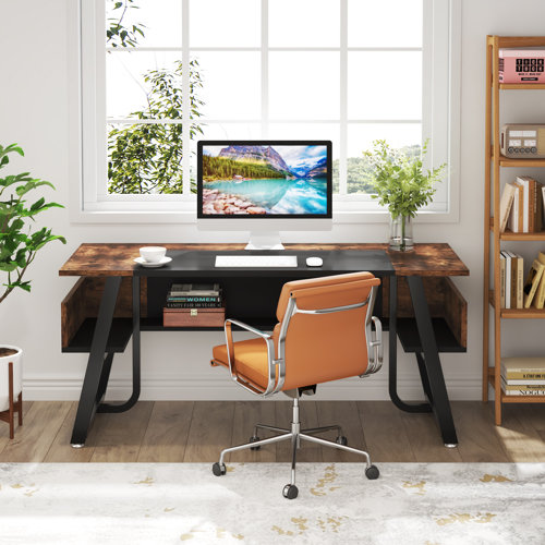 17 Stories 63'' Large Executive Desk & Reviews | Wayfair