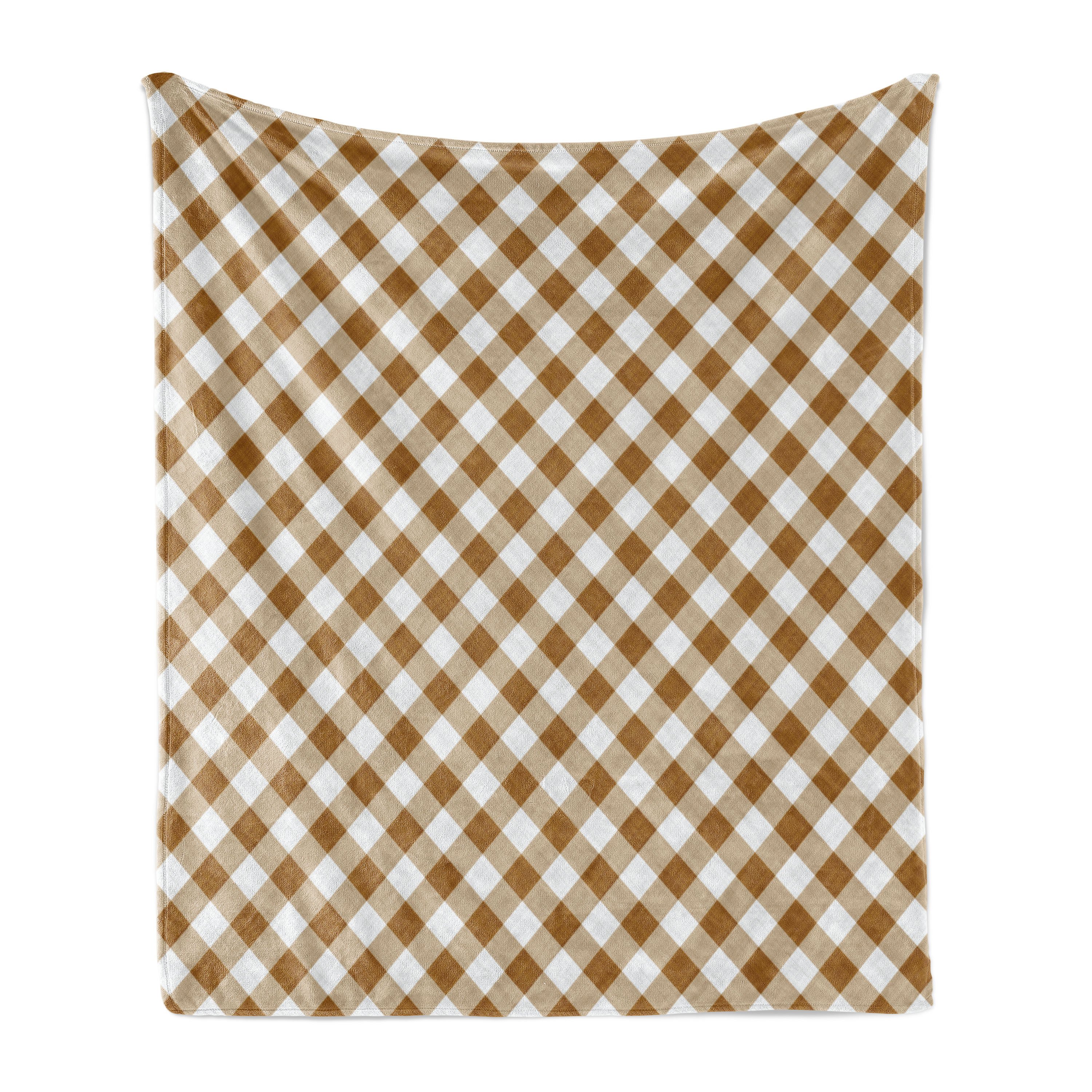 Ambesonne Brown Fleece Throw Blanket Cloth Pattern Geometric Art ...