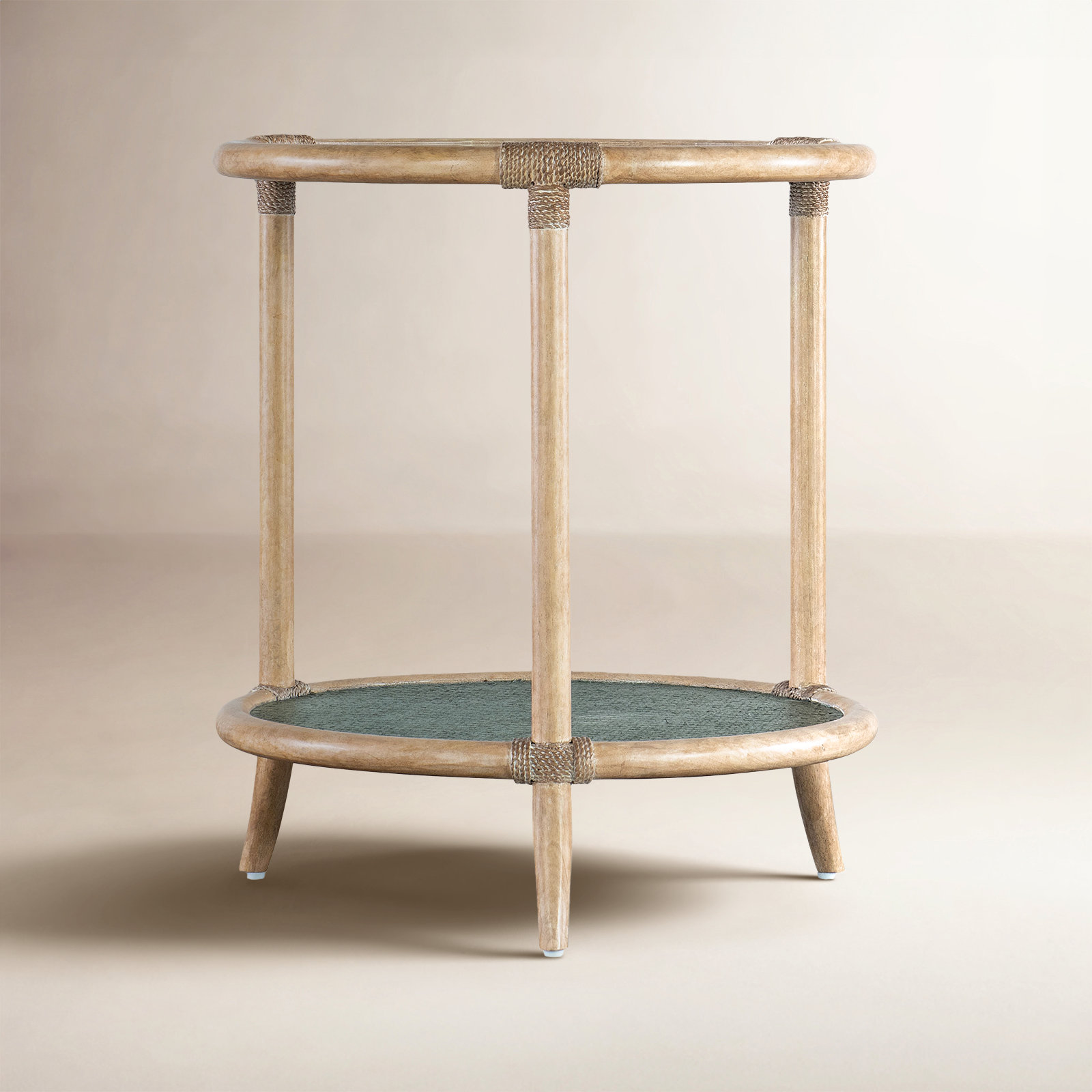 Birch Lane™ Isla Raffia 3 Legs End Table | Birch Lane