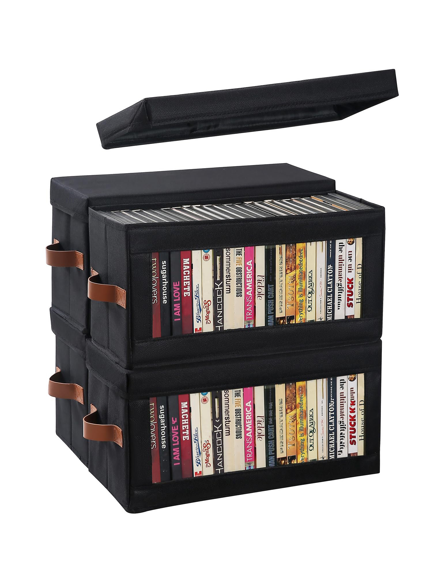 Winston Porter 4 Packs DVD Storage Box With Visible Window, Dustproof ...
