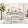 House of Hampton® Mirrored Vanities Desk With Drawers, Bedroom Makeup ...