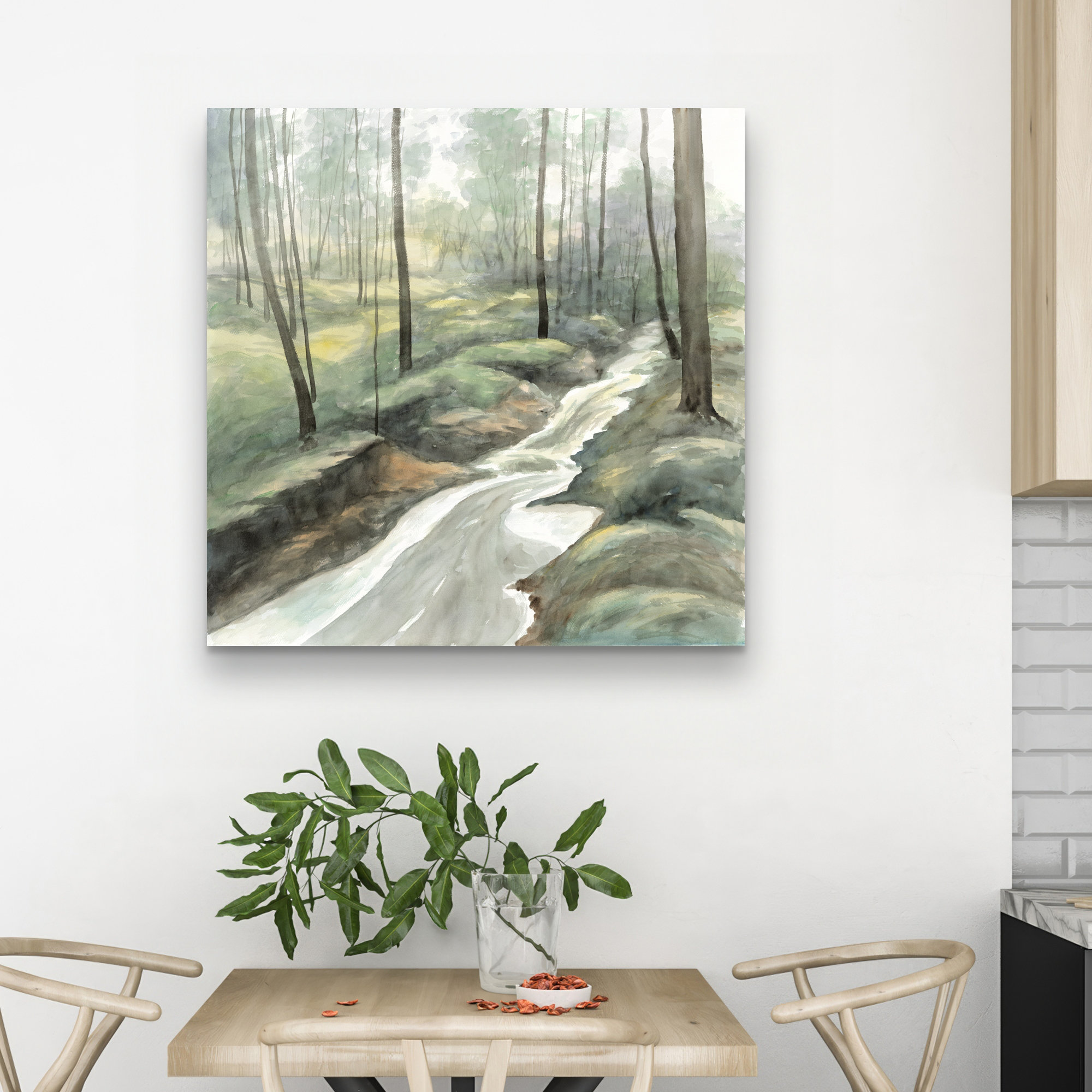 Begin Edition International Inc. Waterfall - 32"x32" art on canvas ...