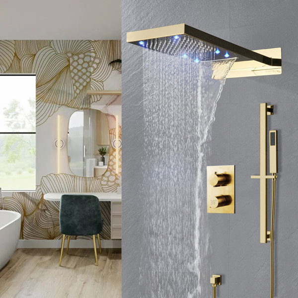 FontanaShowers Melfi Complete Shower System with Rough in-Valve ...