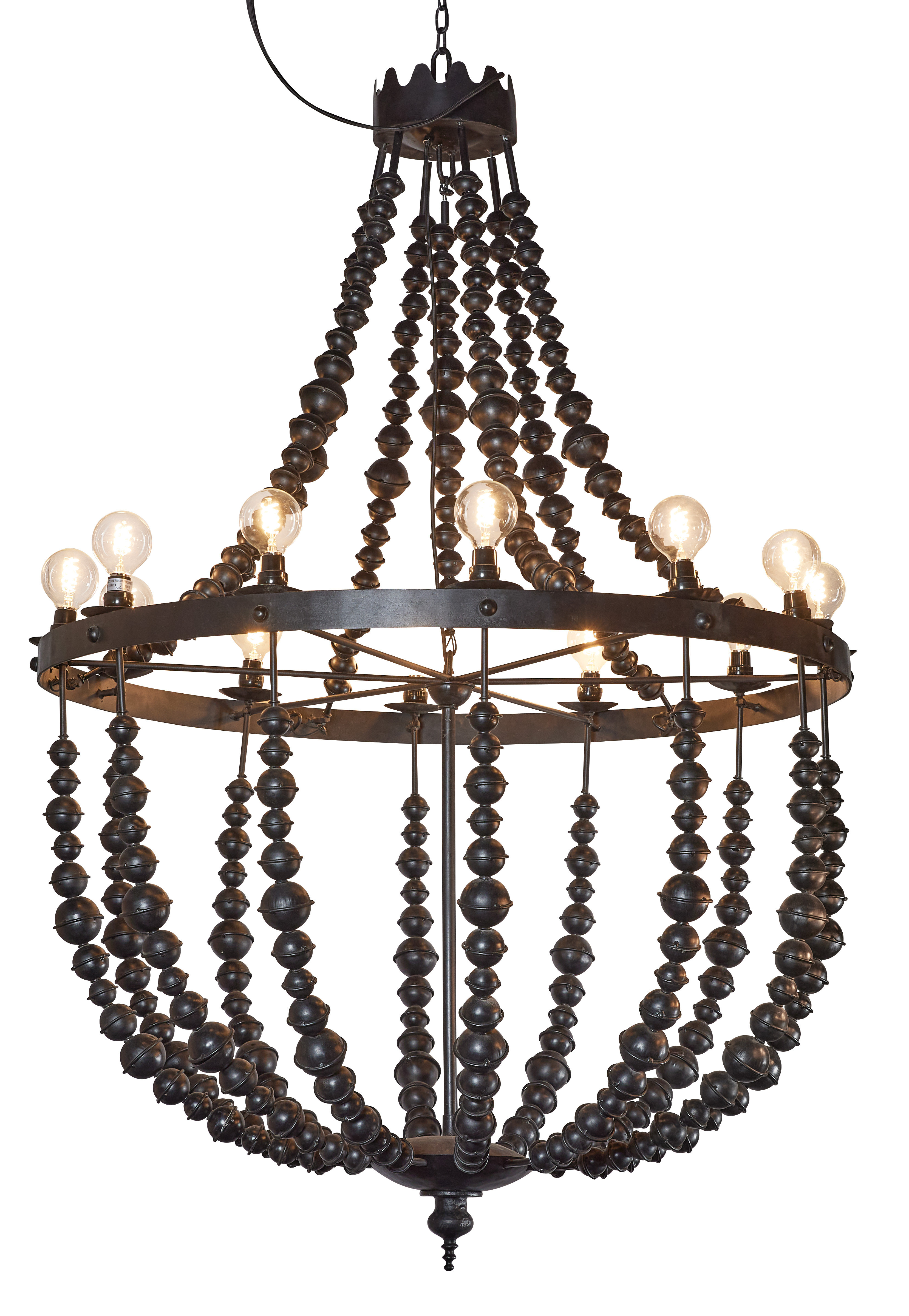 Bobo Intriguing Objects Metal Beaded 12 Light Chandelier | Wayfair