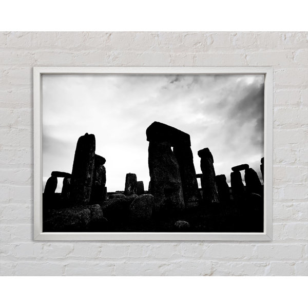 Bright Star Stonehenge B N W - Single Picture Frame Print on Canvas ...