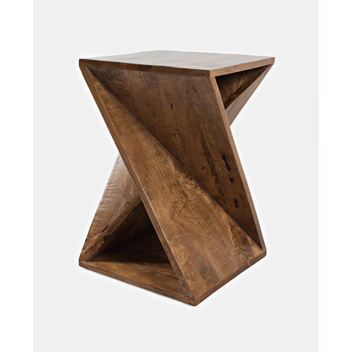 Joss & Main Rivera Solid Wood Abstract End Table & Reviews | Wayfair