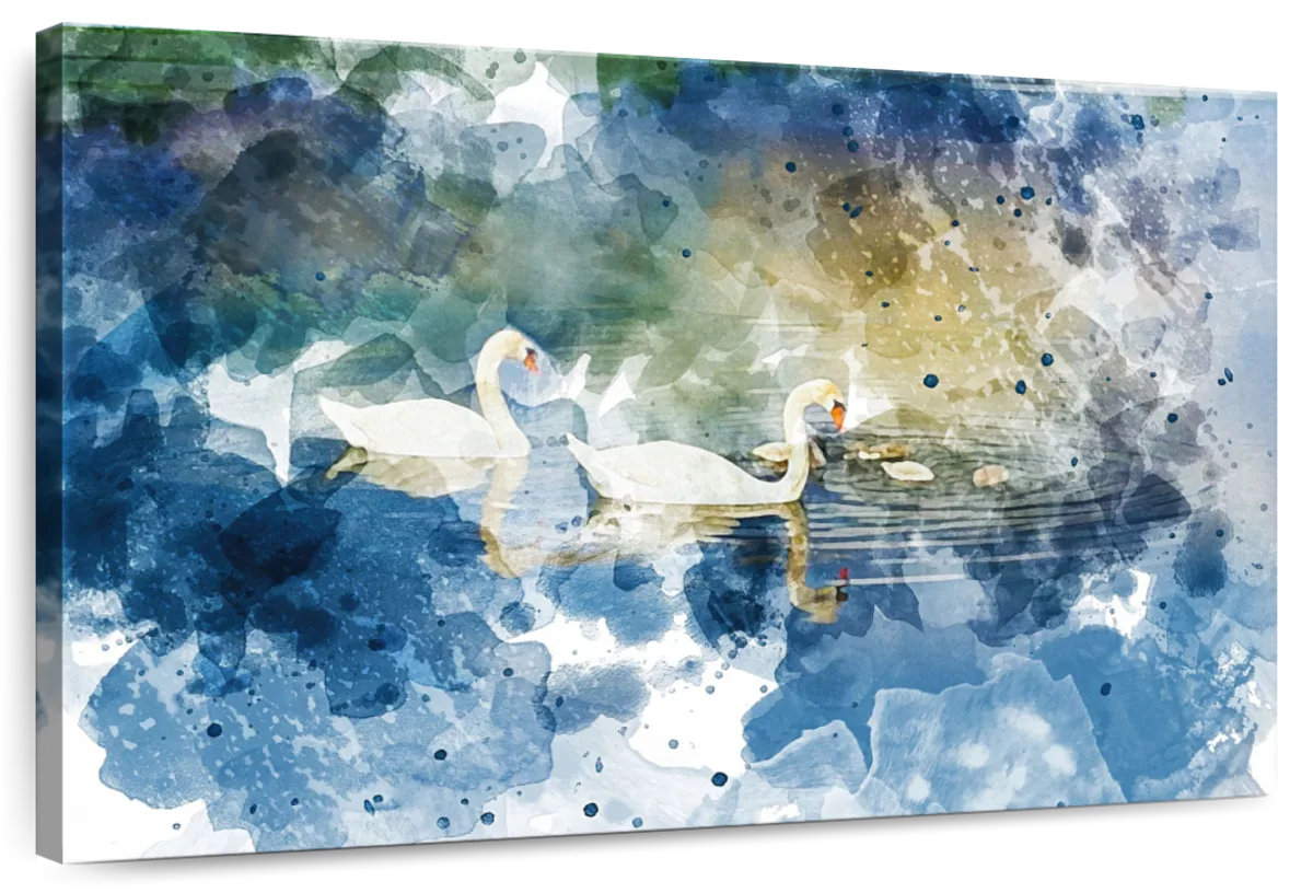 Ebern Designs Brampt Wooing Swans | Wayfair