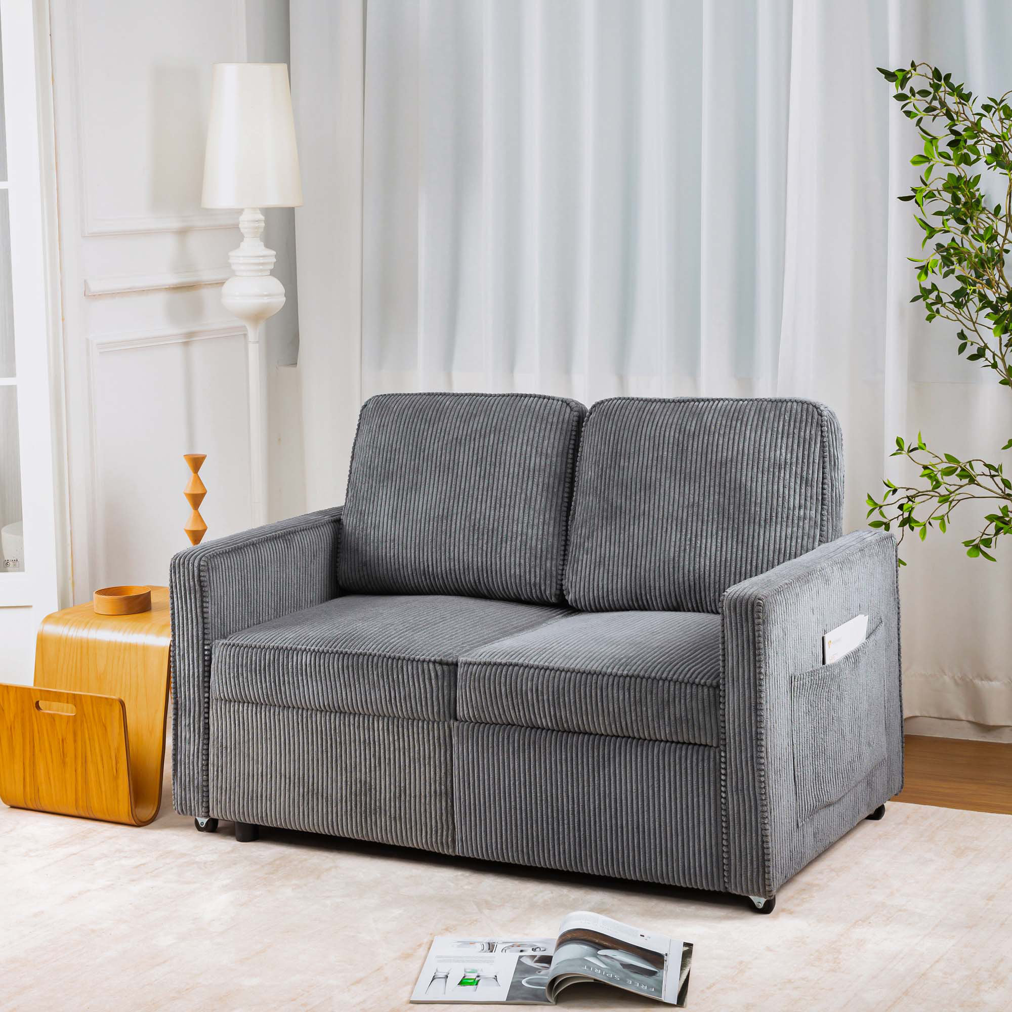 Ebern Designs Retractable 3 Seater Sofa,Suitable For Living Rooms ...