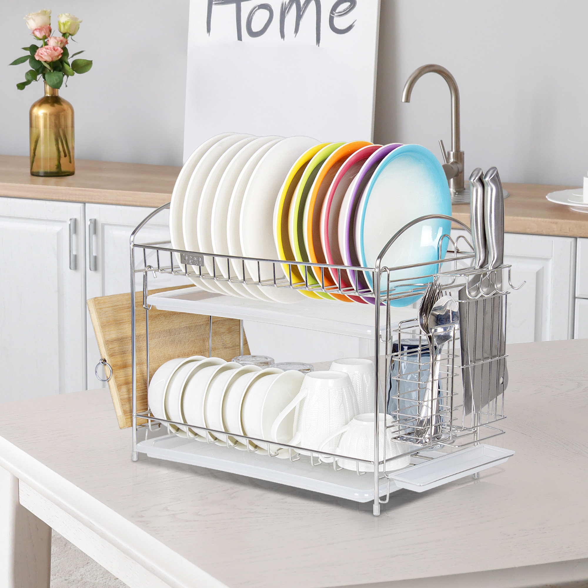 CELLPAK 2-Tier Stainless Steel Dish Rack | Wayfair