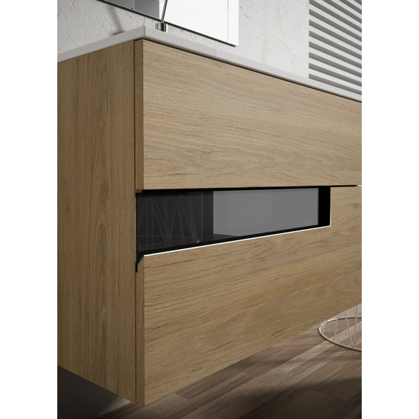 Orren Ellis Malika 24'' Single Bathroom Vanity with Ceramic Top ...