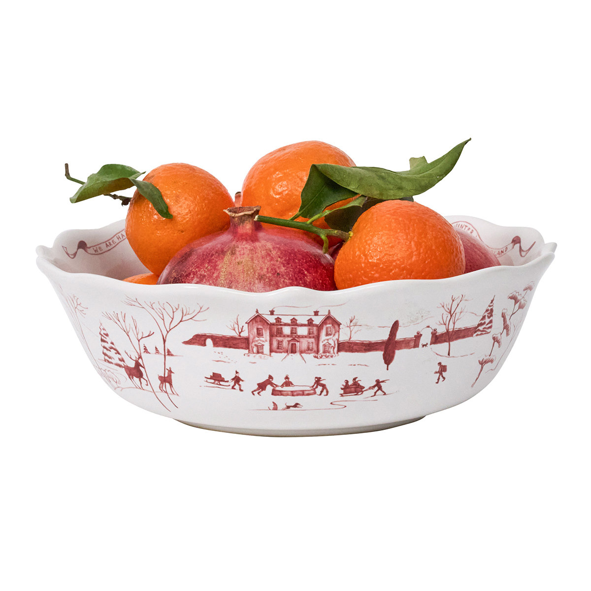 Juliska Country Estate Winter Frolic 11" Serving Bowl - Ruby | Wayfair