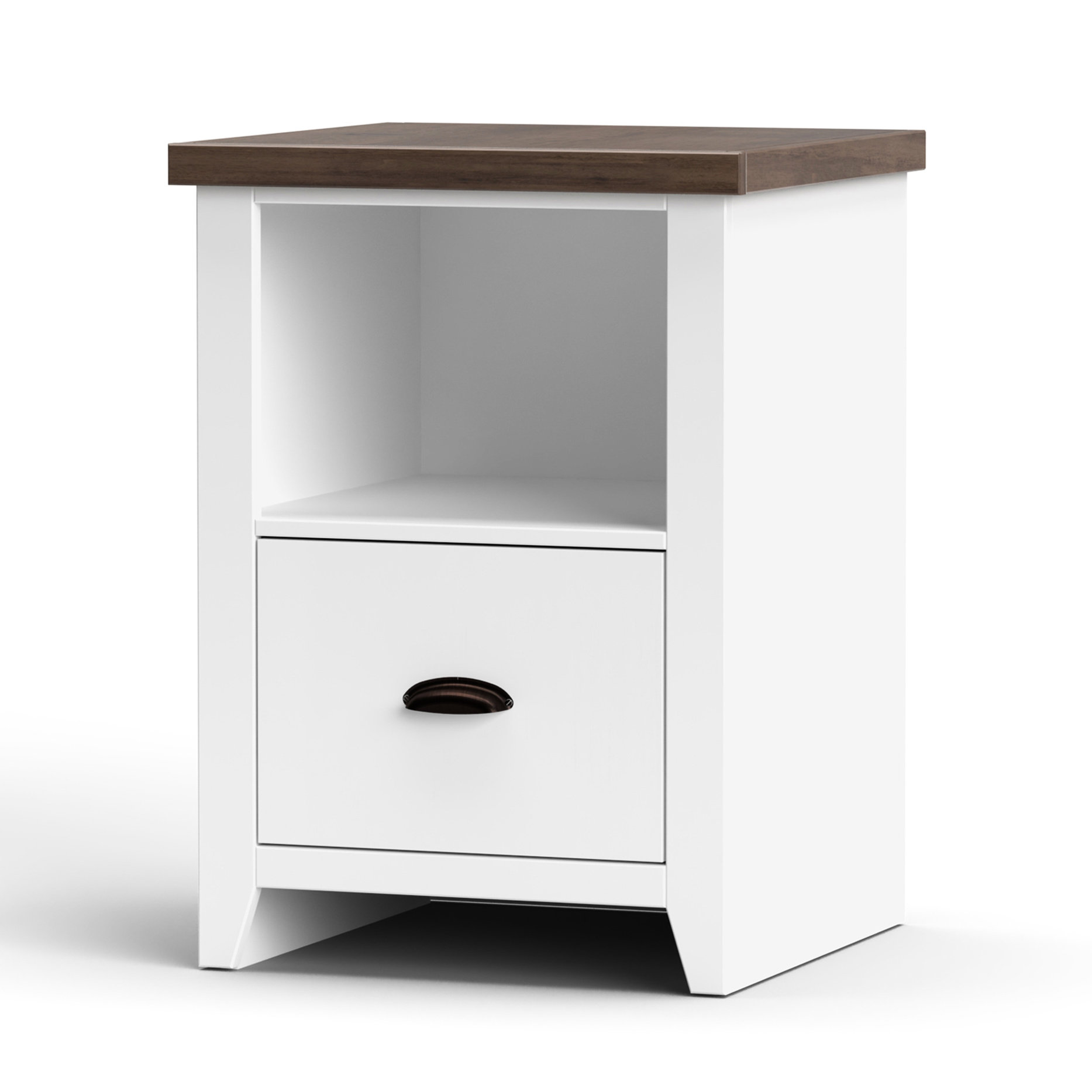 Dovecove Office File Cabinet, 22 Inch, Coastal Vibe, Jasmine Whitewash ...