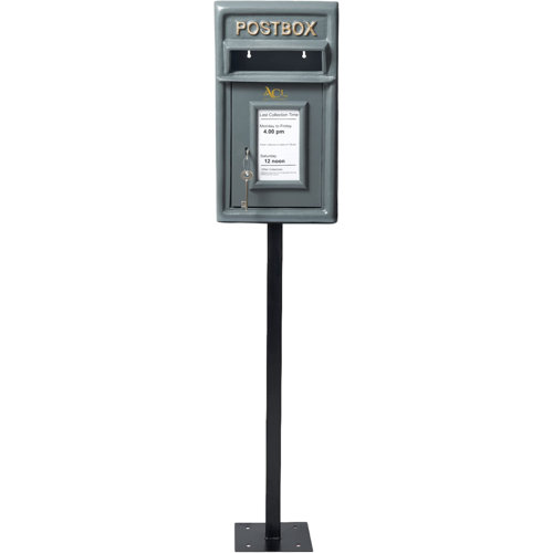 Letter Box HOMCOM Wall Mounted Letterbox Weatherproof Post Box Modern ...