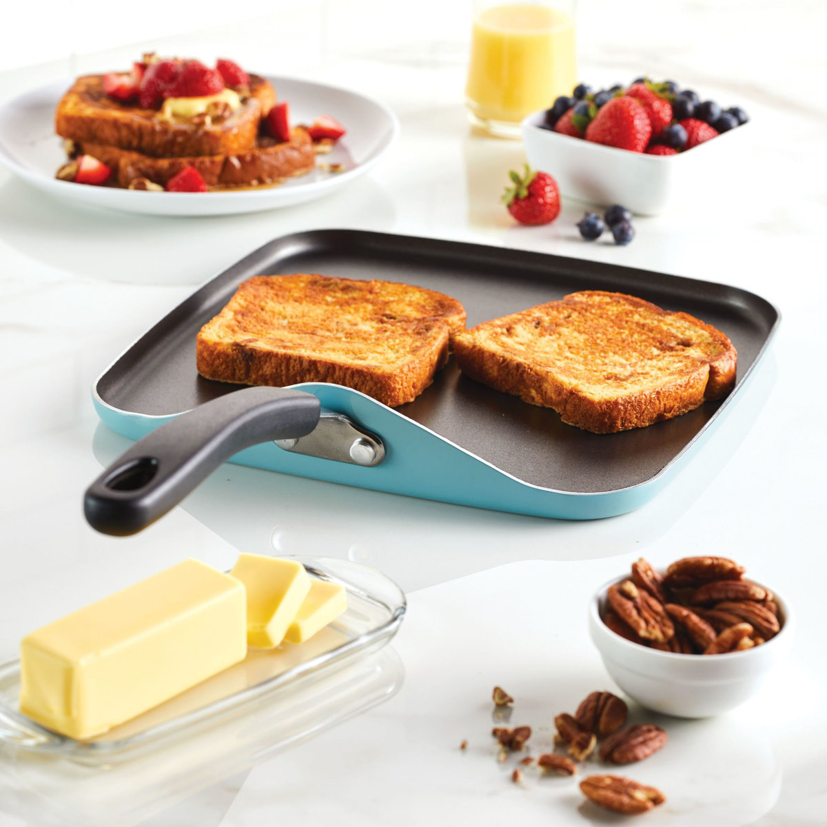 Farberware Cookstart Diamondmax Nonstick Square Griddle / Grill Pan, 11 ...