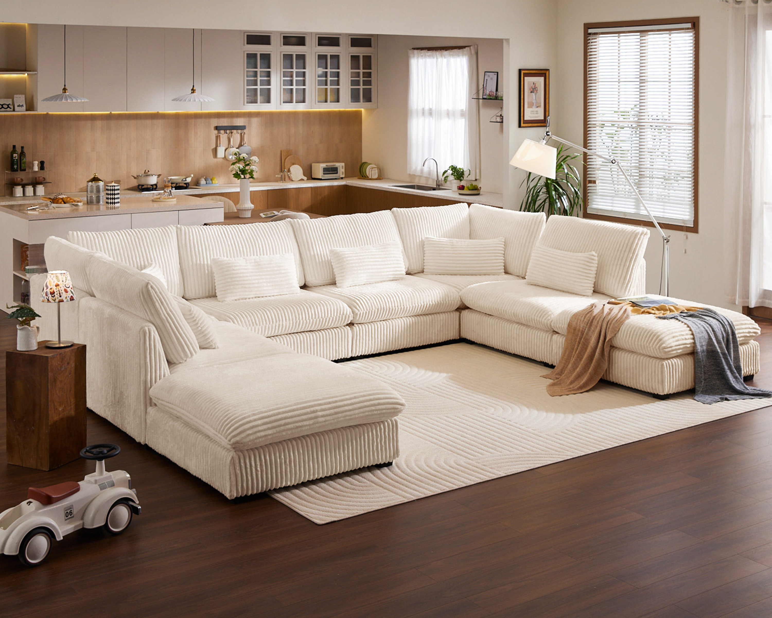 Hokku Designs Cloud Sofa Sectional Oversized Modular Sofa,160" 8 Seater ...