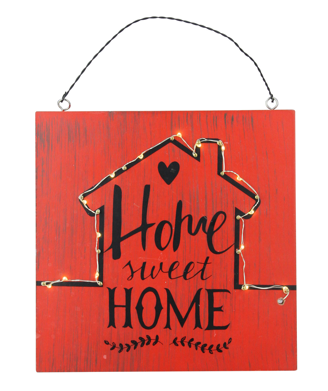 Northlight Seasonal 8" Battery Operated LED Lighted Red Rustic “Home ...