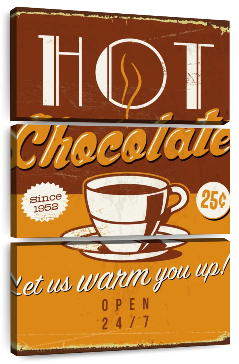 Trinx Kema Retro Hot Chocolate Wall Sign | Wayfair