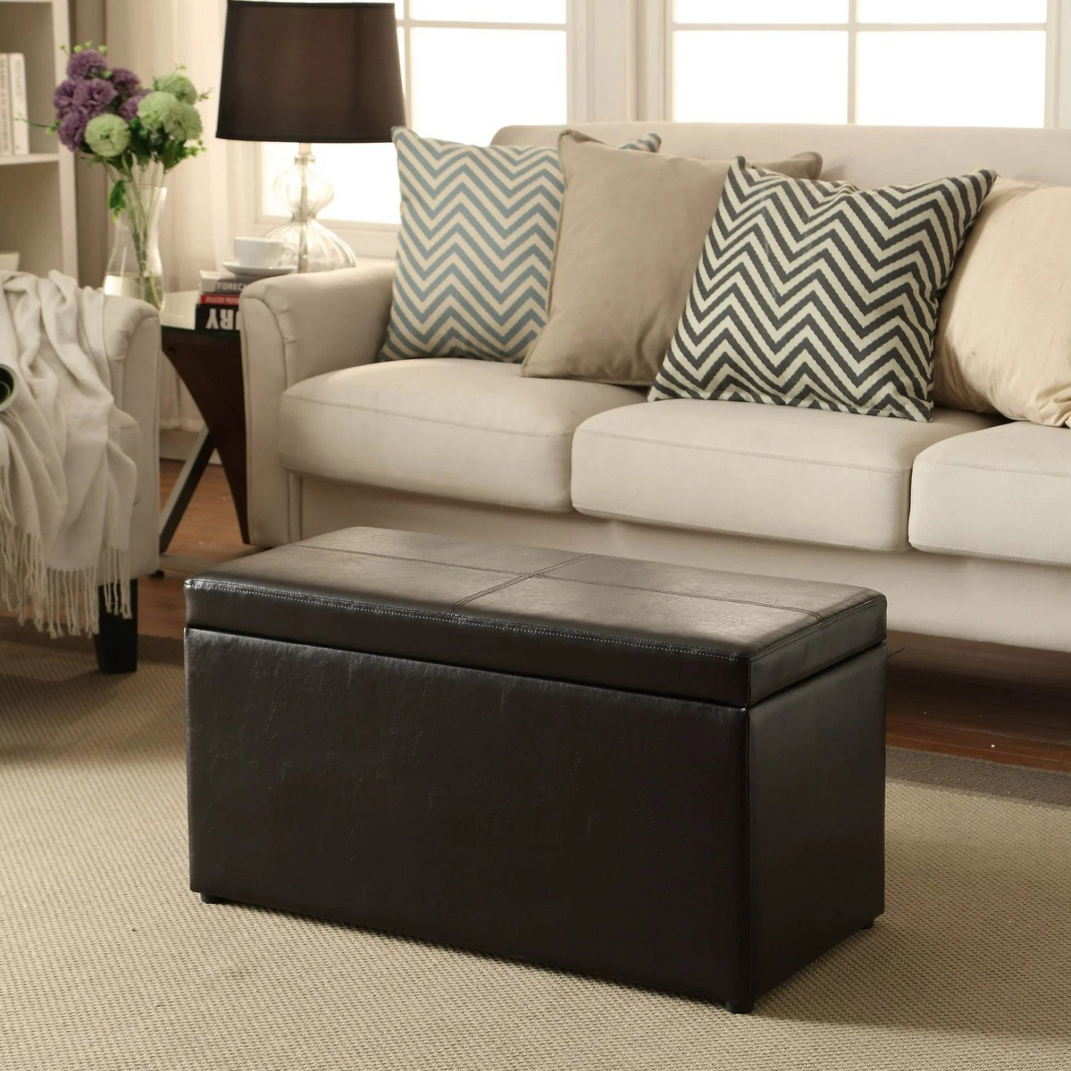 QICQA 30" Hinged Storage Ottoman - Wayfair Canada