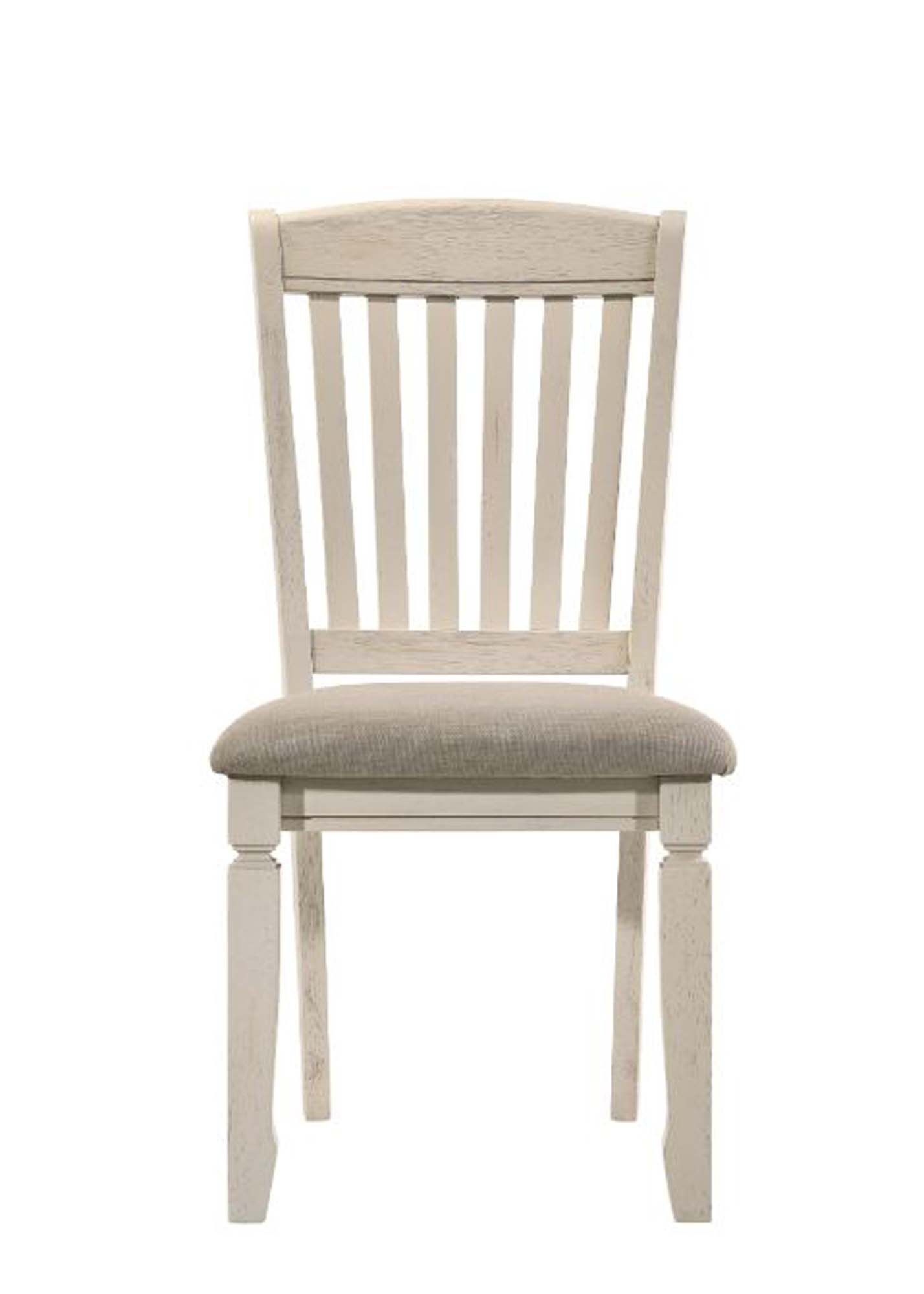 Rosalind Wheeler Ceijay Cream Side Chair, Slatted Back (2Pc) | Wayfair