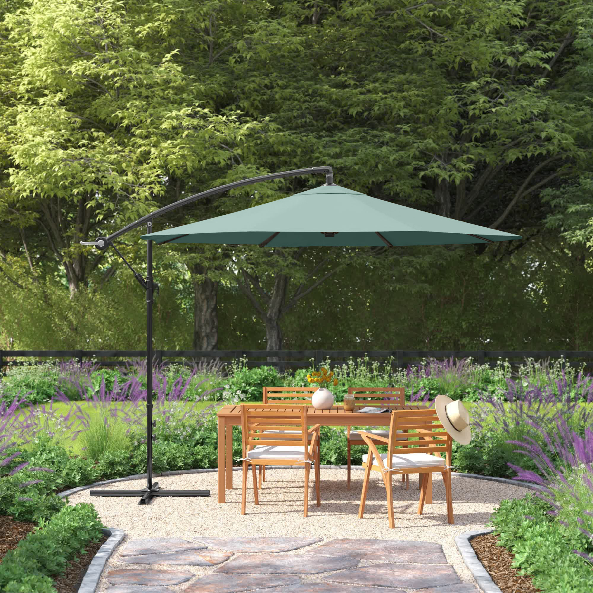 Beachcrest Home™ Affonso Patio Umbrella - 10' Offset Umbrella ...