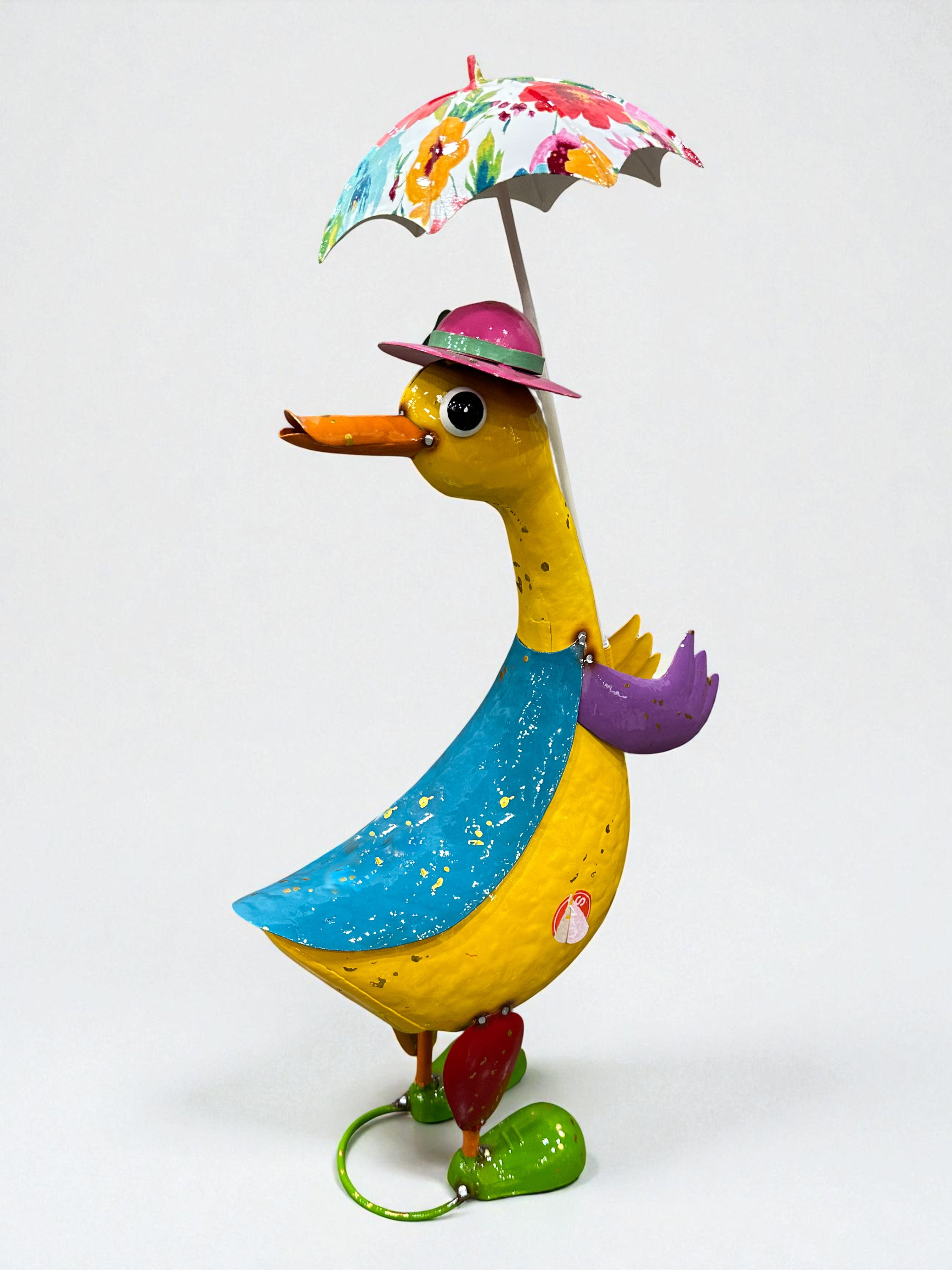 Arlmont & Co. Desheena Duck Animals Metal Garden Statue | Wayfair