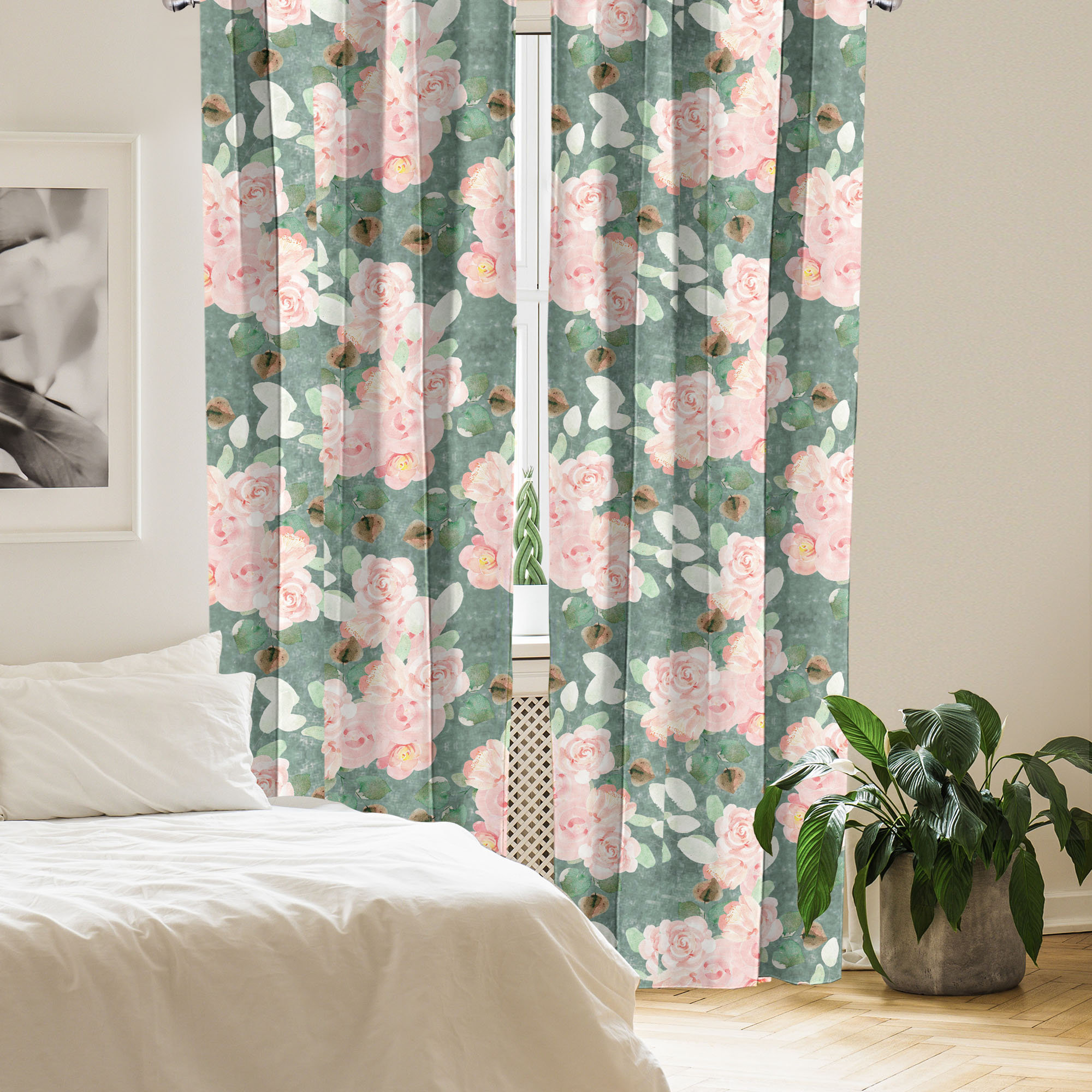 East Urban Home Brilyn Microfiber Semi-Sheer Curtain Pair | Wayfair