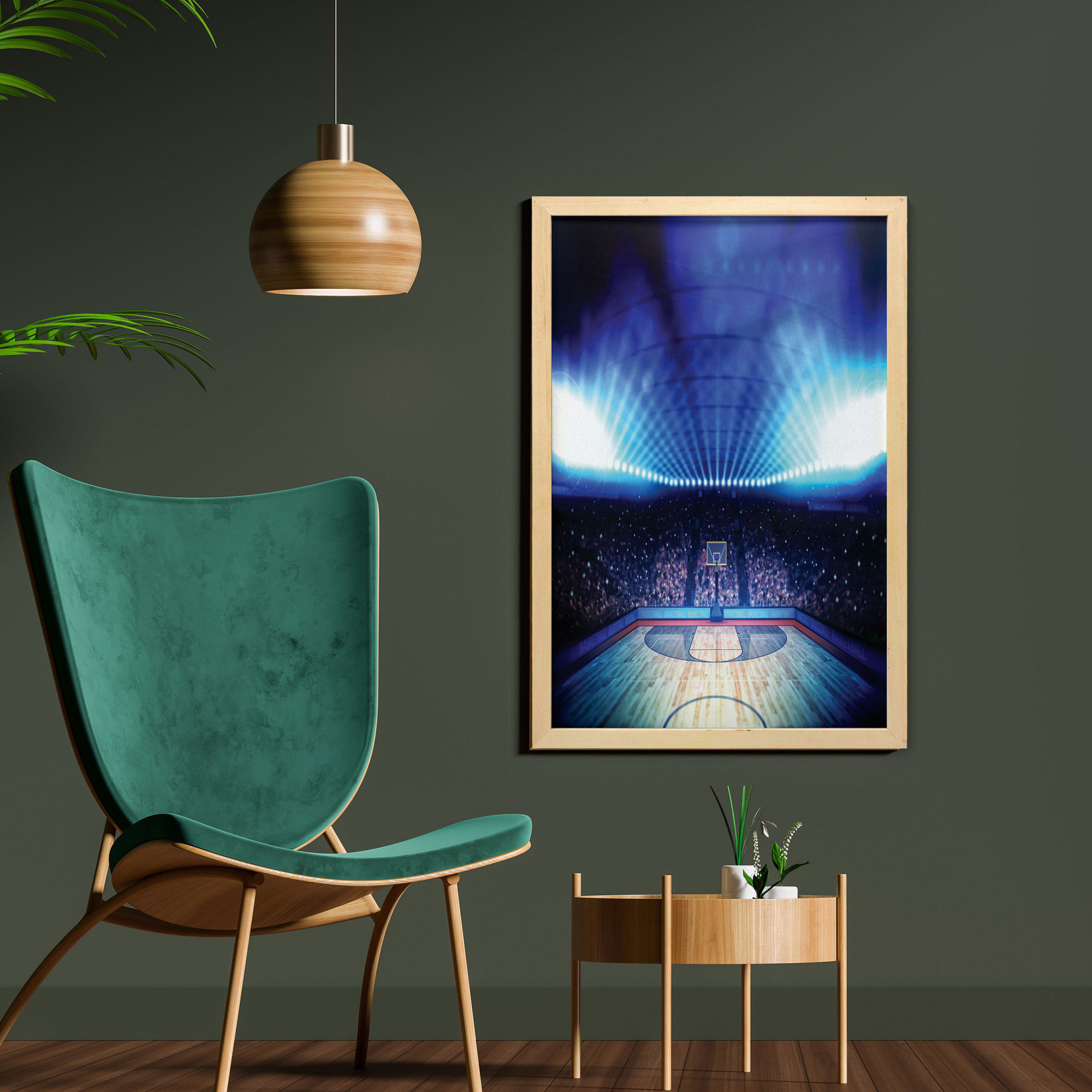 East Urban Home Basketball Arena Court with Fans and Competition Theme ...