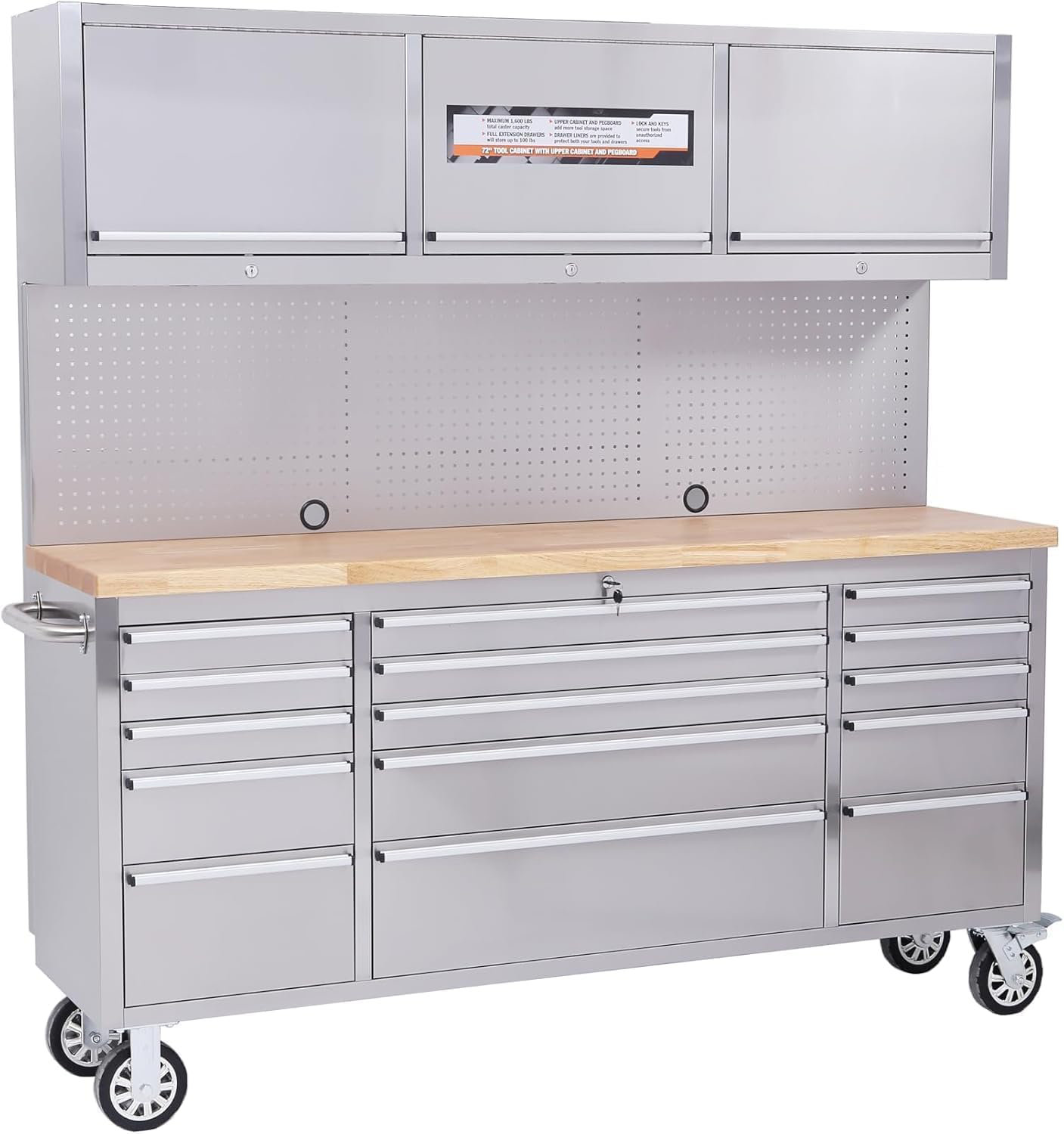 WFX Utility™ Tool Chest, 24 Drawers, Lockable Mobile Storage Cabinet ...