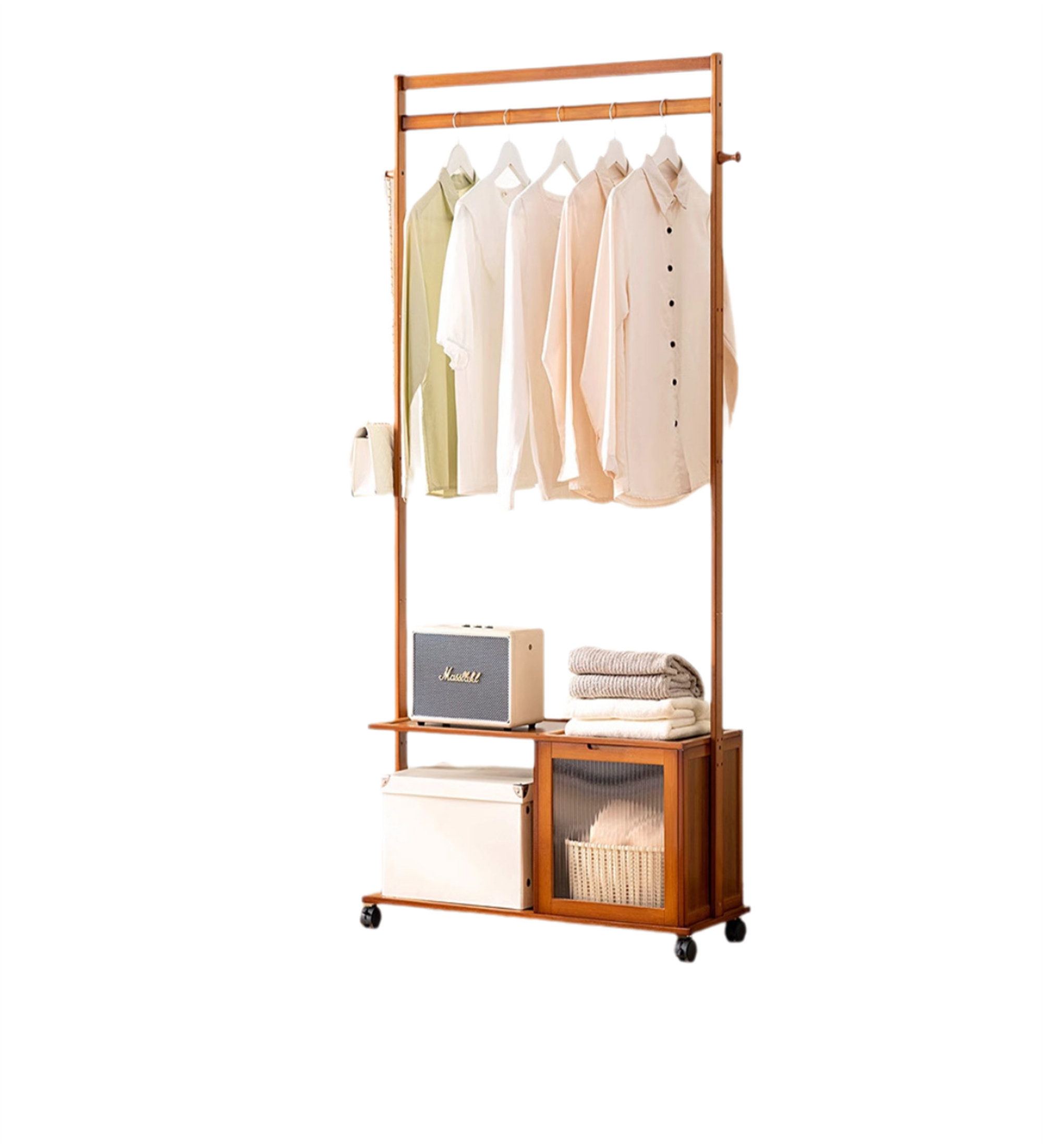 George Oliver Cloak Rack Bedroom Vertical Simple Hanging Racks ...