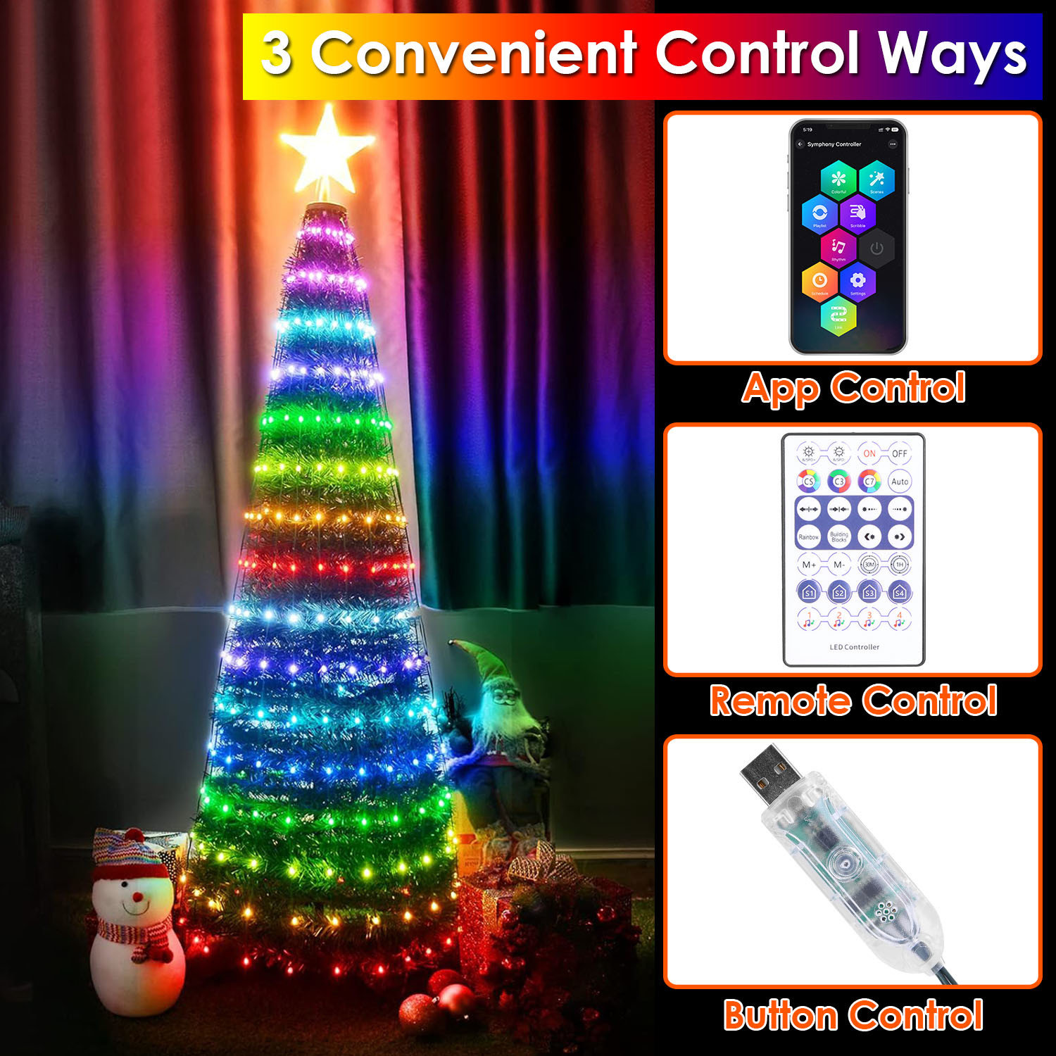 The Holiday Aisle® LED Christmas Tree Light Remote Control IP65 ...