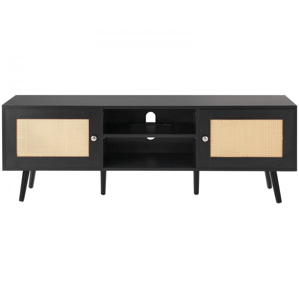 Bay Isle Home™ Rattan TV Stand for 65 inch TV, Boho TV Stand with ...